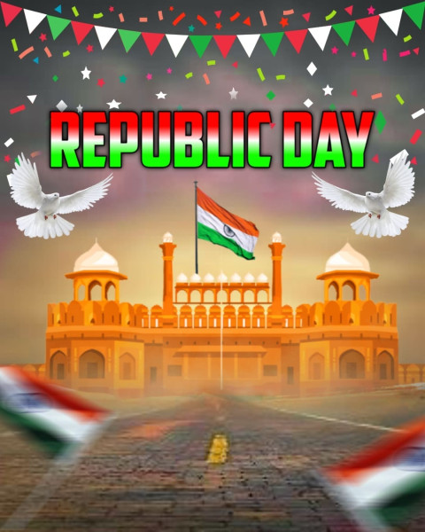 Latest Happy Republic Day CB Background Free Download | MyPngStock